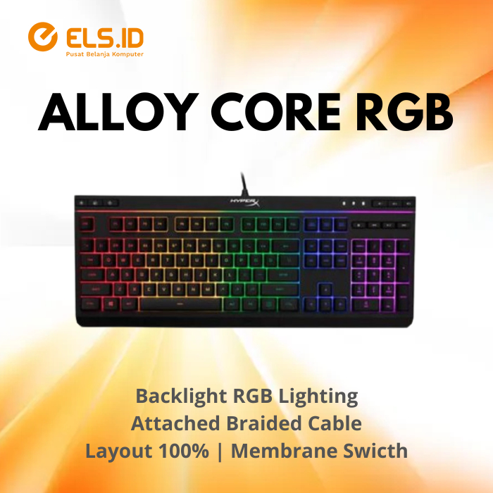 Jual HyperX Alloy Core RGB Keyboard Gaming Membrane Switch | Shopee ...