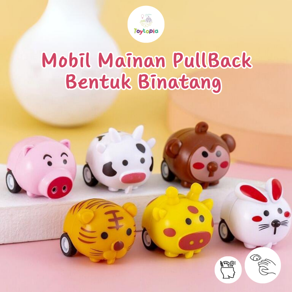 Jual Mini Animal Car Pullback/Mainan Mobil Mobilan bentuk hewan/mainan ...