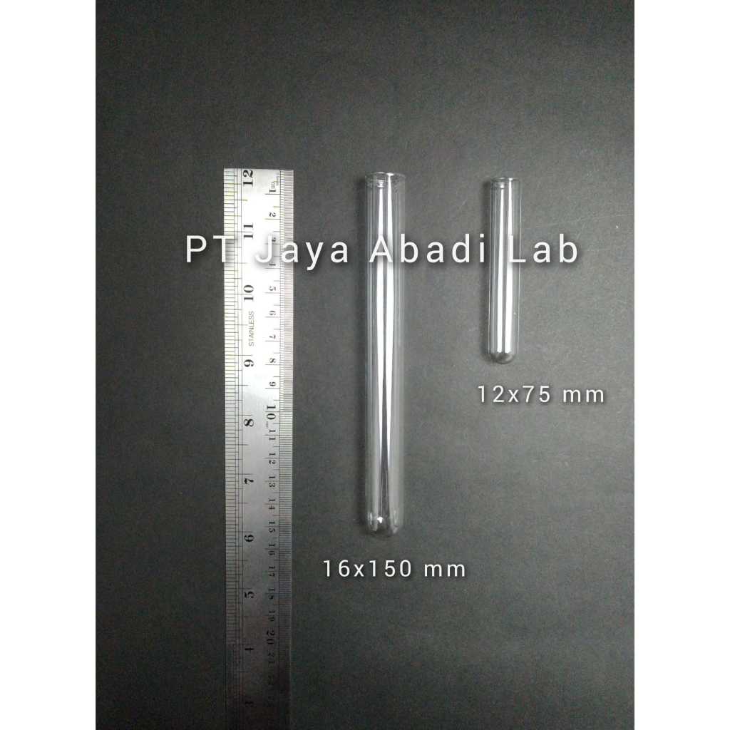 Jual tabung reaksi test tube 12x75 mm 16x150 mm glass kaca 12 x 75 mm ...