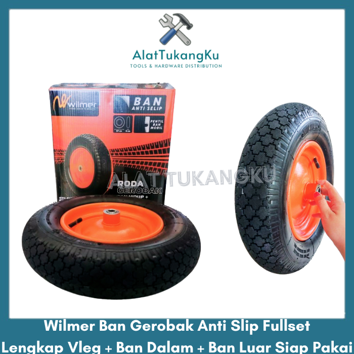 Jual Wilmer Roda Gerobak Pasir Ban Hidup Anti Slip Fullset Lengkap Vleg ...