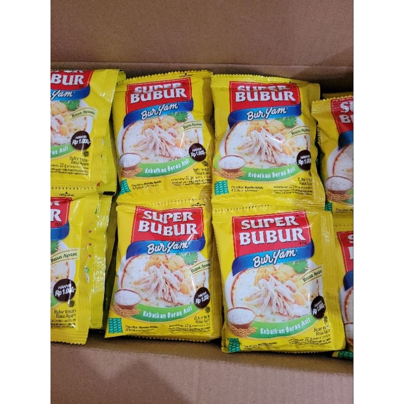 Jual SUPER BUBUR BURYAM INSTAN BUBUR AYAM INSTAN RENCENG 22 GRAM ISI 10 ...