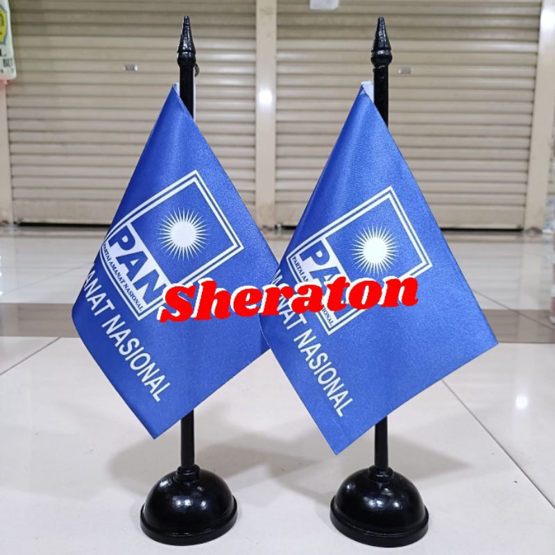 Jual tiang kayu meja+bendera partai PAN | Shopee Indonesia
