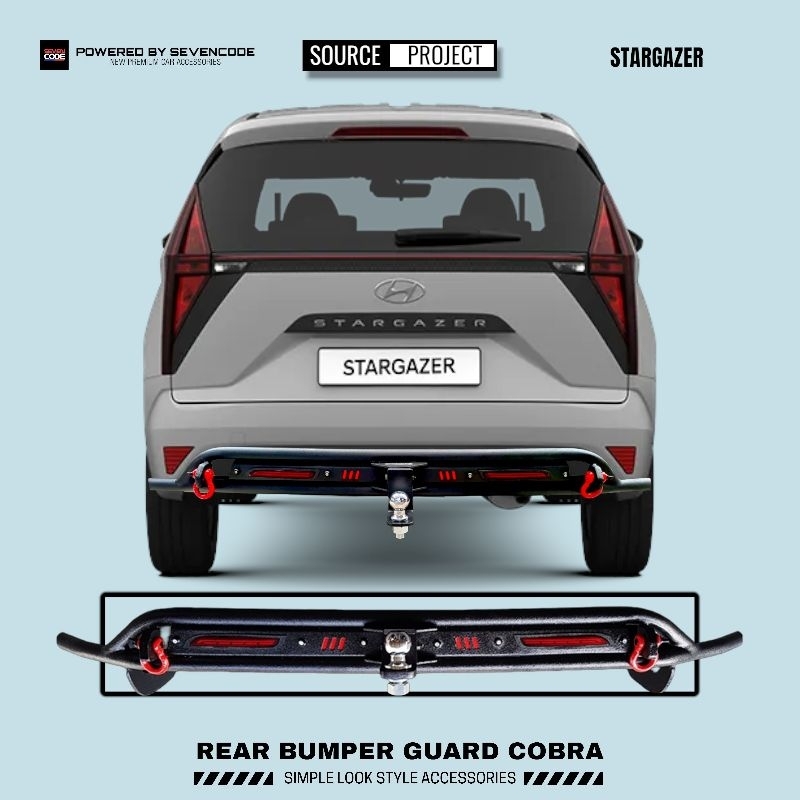 Jual Rear Bumper guard Towing Cobra Sevencode - Hyundai Stargazer ...