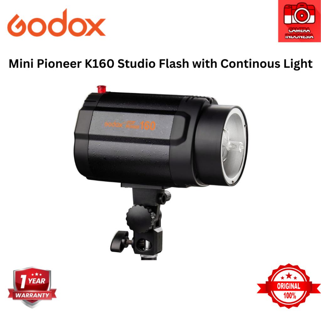 Jual Godox Mini Pioneer 160 Studio Flash with Continous Light K160 K ...