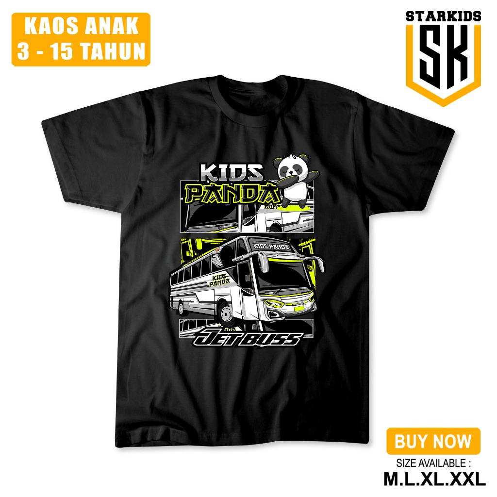 Jual Baju kaos distro anak Bis kids panda bus Mania Tuan Muda 3-15 Tahun | Shopee Indonesia