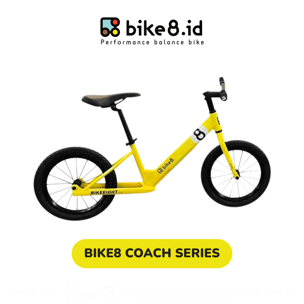 Jual BIKE8 Coach Bike Balance Bike Pushbike - Sepeda Pelatih - YELLOW ...