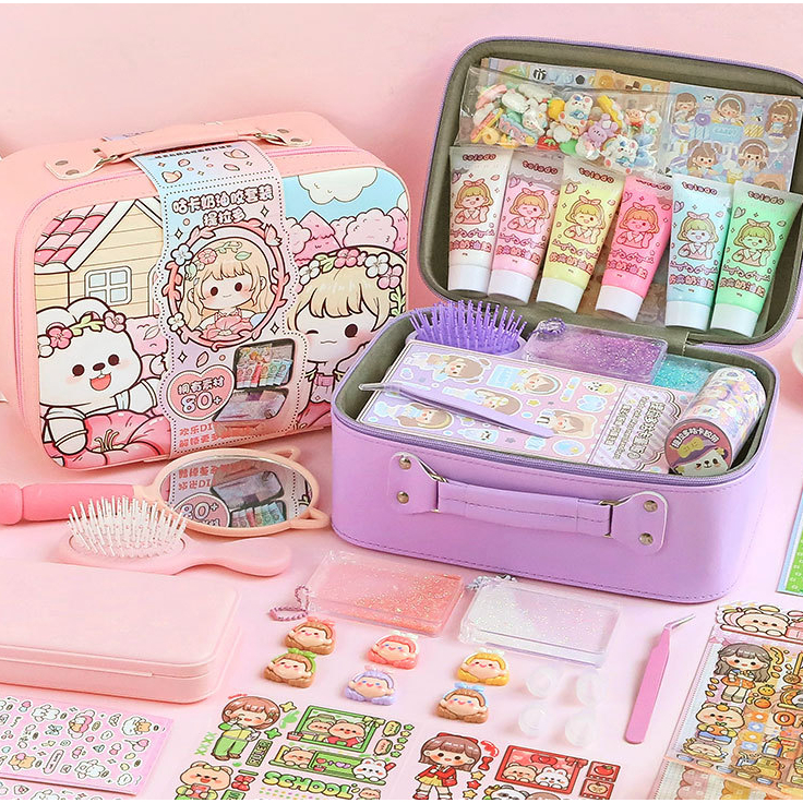 Jual Hadiah DIY Set Box Glue Stiker Gift Bag Box Handmade Cartoon Lucu ...