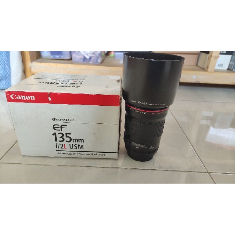 Jual Lensa Fullframe - Lensa Canon 135mm F2 L USM No Jamur Fullset Box ...
