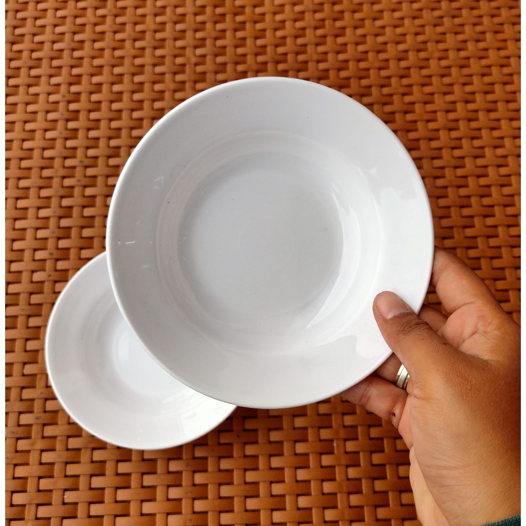 Jual (1LUSIN) Piring Lepek Plastik Murah/Piring Mini/Pirik Kopi /Piring ...