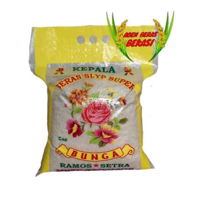 Jual Beras Setra Slyp Premium 5Kg Cap Bunga | Premium Ramos | Shopee ...