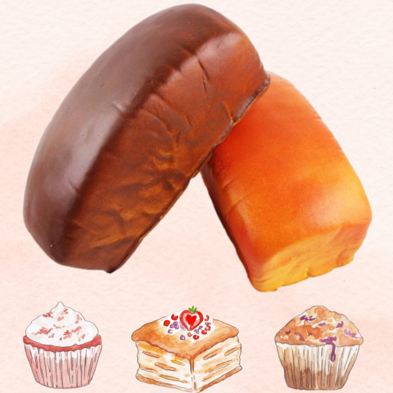Jual Squishy Roti Jumbo Choco Bread Loaf Ukuran 16 cm Wangi Super Soft ...
