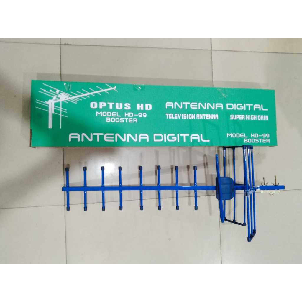 Jual antena uhf antena tv digital outdoor plus kabel 15meter optus hd ...