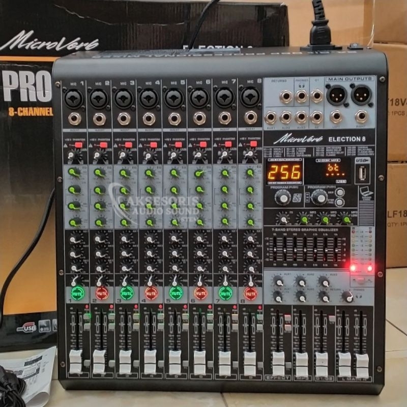 Jual Mixer Microverb Election 8 Terbaru Efek Digital Reverb 256Dsp Original Produk Kualitas ...
