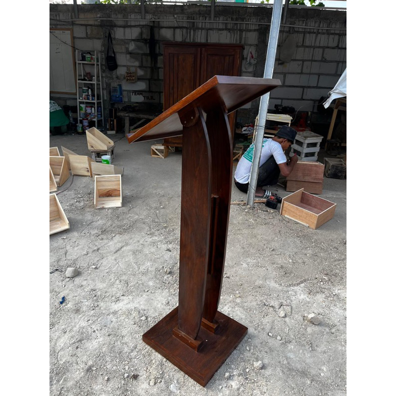 Jual portable mimbar podium kayu / wooden lectern / pulpits | Shopee ...