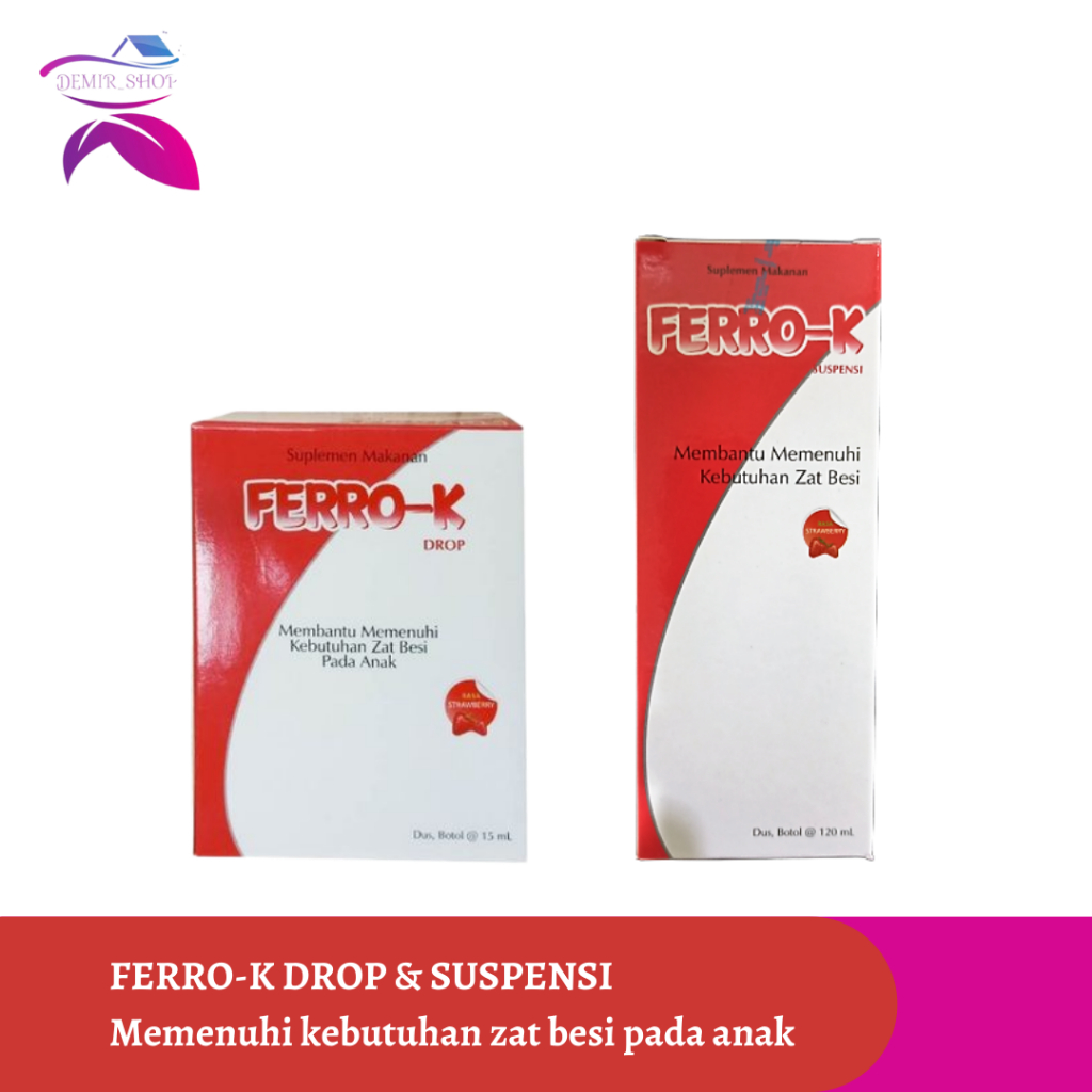 Jual Ferro K Drop & Suspensi Suplemen Penambah Zat Besi pada Anak ...