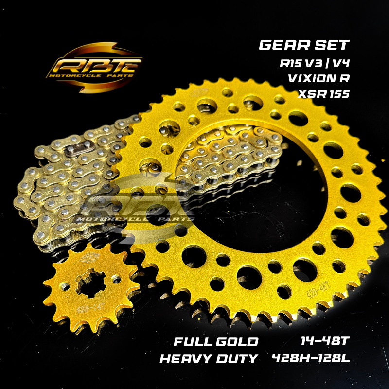 Jual GEAR GIR SET PAKET R15 V3 V4 VIXION R XSR 155 14T 48T | Shopee Indonesia