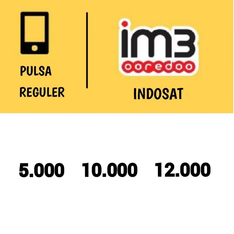 Jual PULSA INDOSAT REGULER 5K 10K 12K ( IM3 & MENTARI ) | Shopee Indonesia