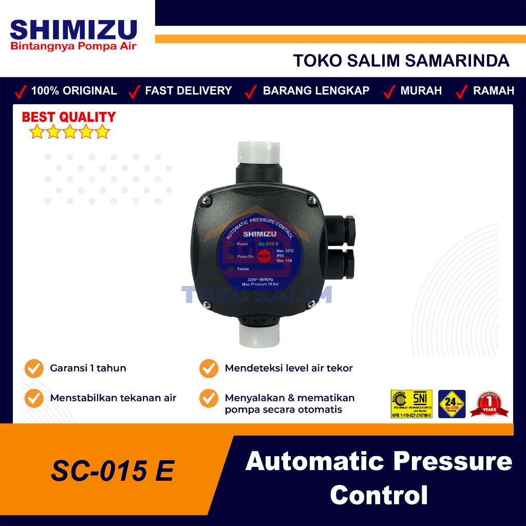 Jual Automatic Pressure Control / Otomatis Pompa Air SHIMIZU SC015 E SC 015 | Shopee Indonesia