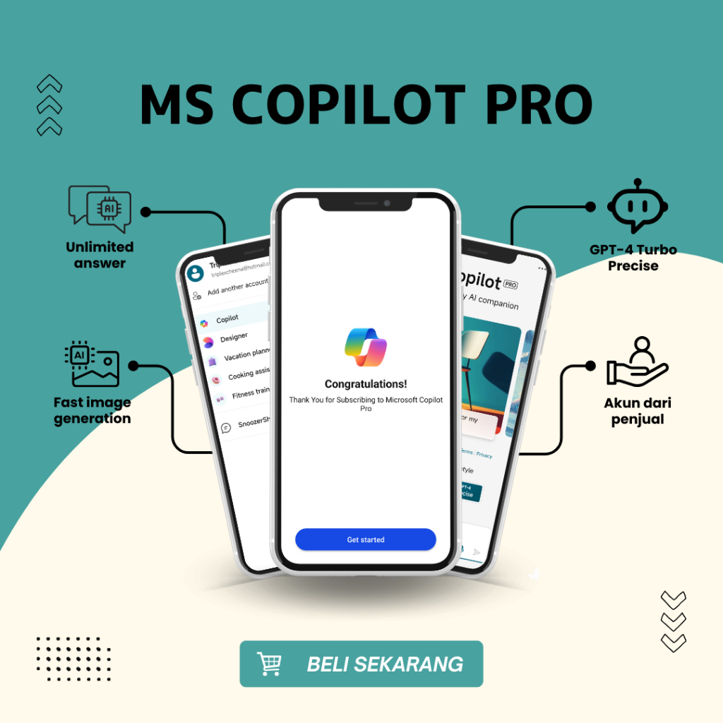 Jual MICROSOFT COPILOT PRO 1 BULAN PRIVATE | Shopee Indonesia