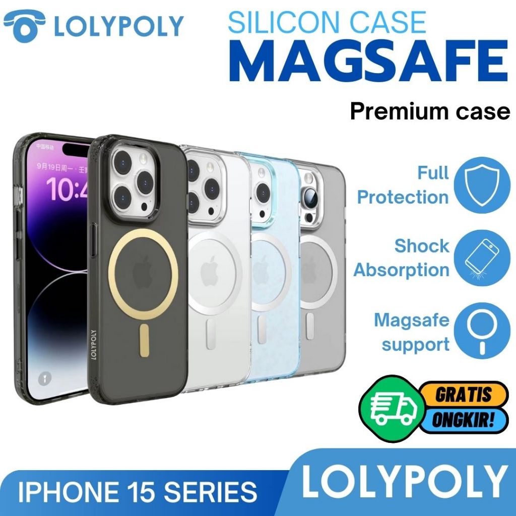 Jual Lolypoly Soft Case Magsafe Transparant For iP 15 Pro Max Plus ...