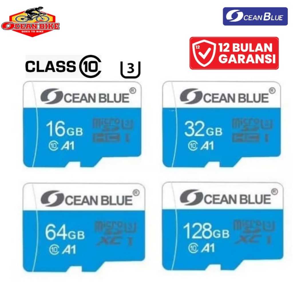 Jual OCEANBLUE Memory Card Hp micro SD Kartu Memori MMC TF Class10 U3 8 ...