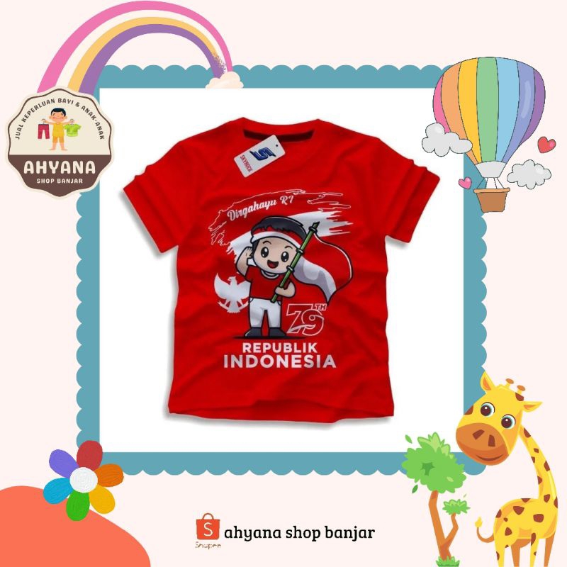Jual Baju 17 Agustus Anak / Baju Agustusan Anak / Kaos Agustus Anak / Baju Agustus Anak / Baju ...