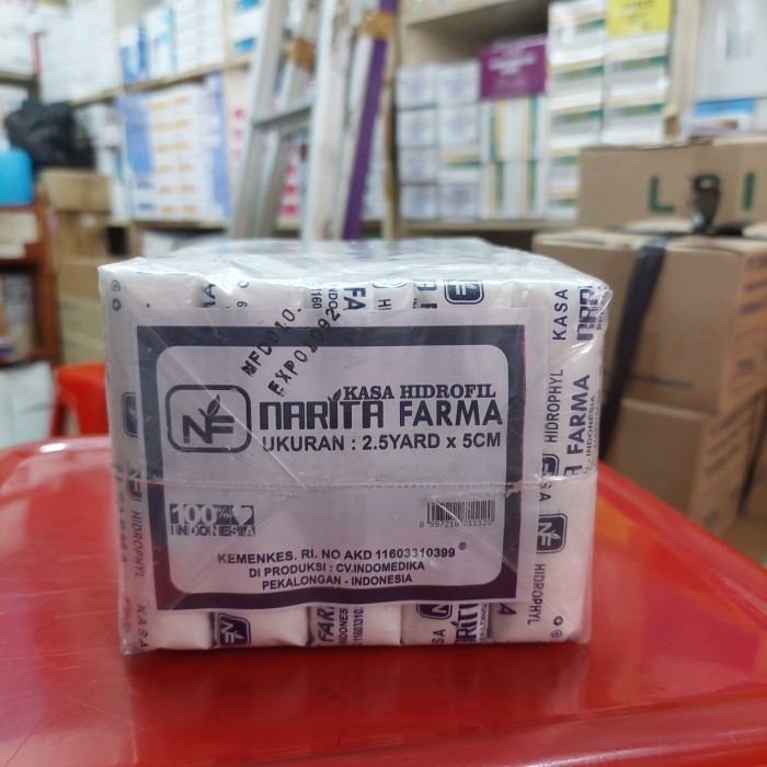 Jual Narita Farma Verban Kain Kasa Hidrofil Gulung 4yard x 5cm | Shopee ...