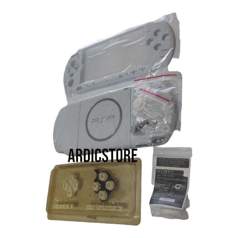Jual CASE CASING SET FULSET ORIGINAL PSP 3000 NEW WARNA PUTIH SUSU ...