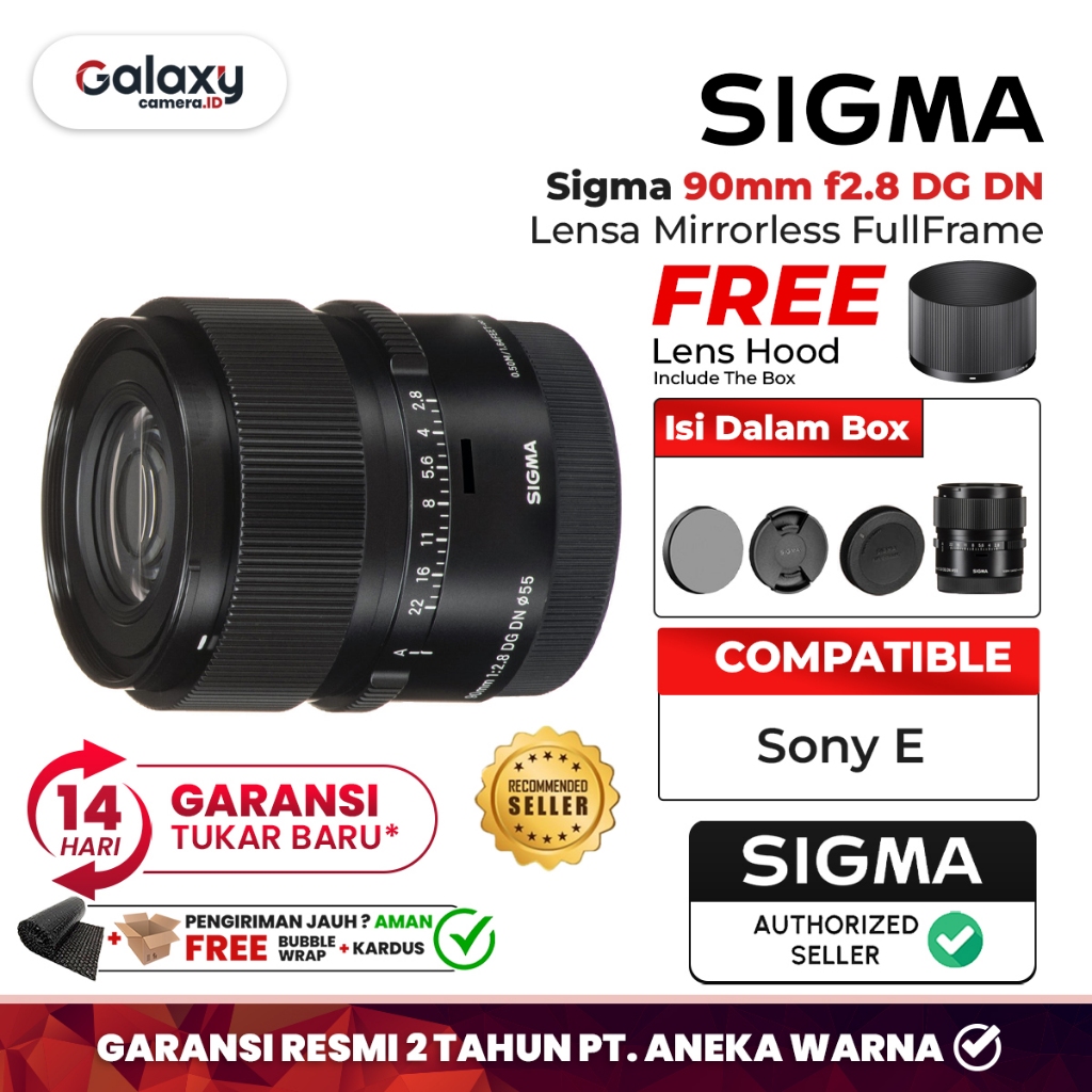 Jual Sigma 90mm f2.8 Sony E Fullframe DG DN Contemporary Resmi | Shopee ...