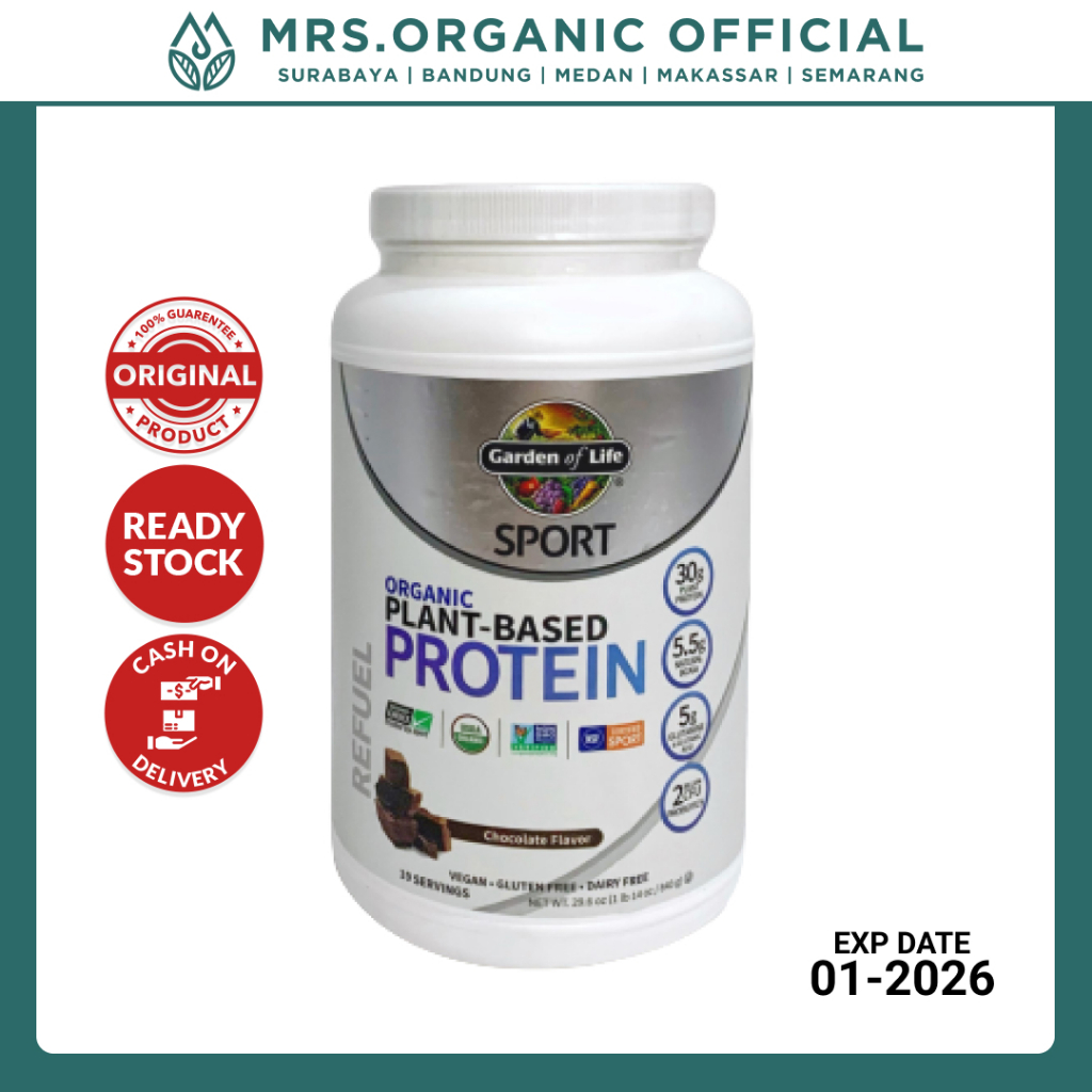 Jual Suplemen Fitness SPORT Organic Plant Based High Protein Powder ...