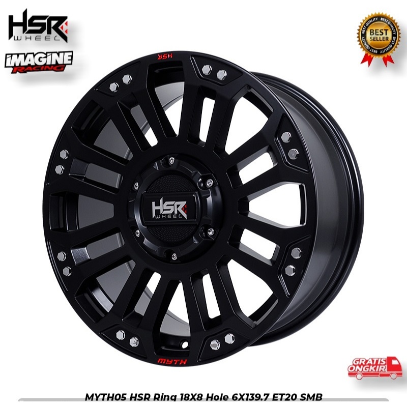 Jual Velg mobil pajero fortuner strada triton ford ranger ring 18 pcd 6x139,7 hsr myth05 ...
