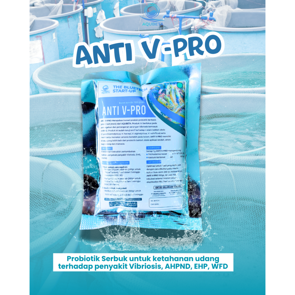 Jual ANTI V-PRO PROBIOTIK UDANG by AQUBETA (ANTI I VIBRIO/AHPND ...