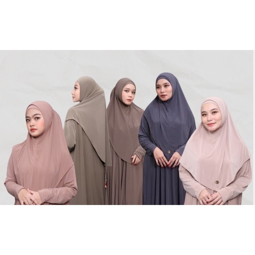 Jual Abaya Set Hijab Gamis Syari Terbaru Bahan Jersey Premium Umroh Abaya Daily Busui Friendly ...