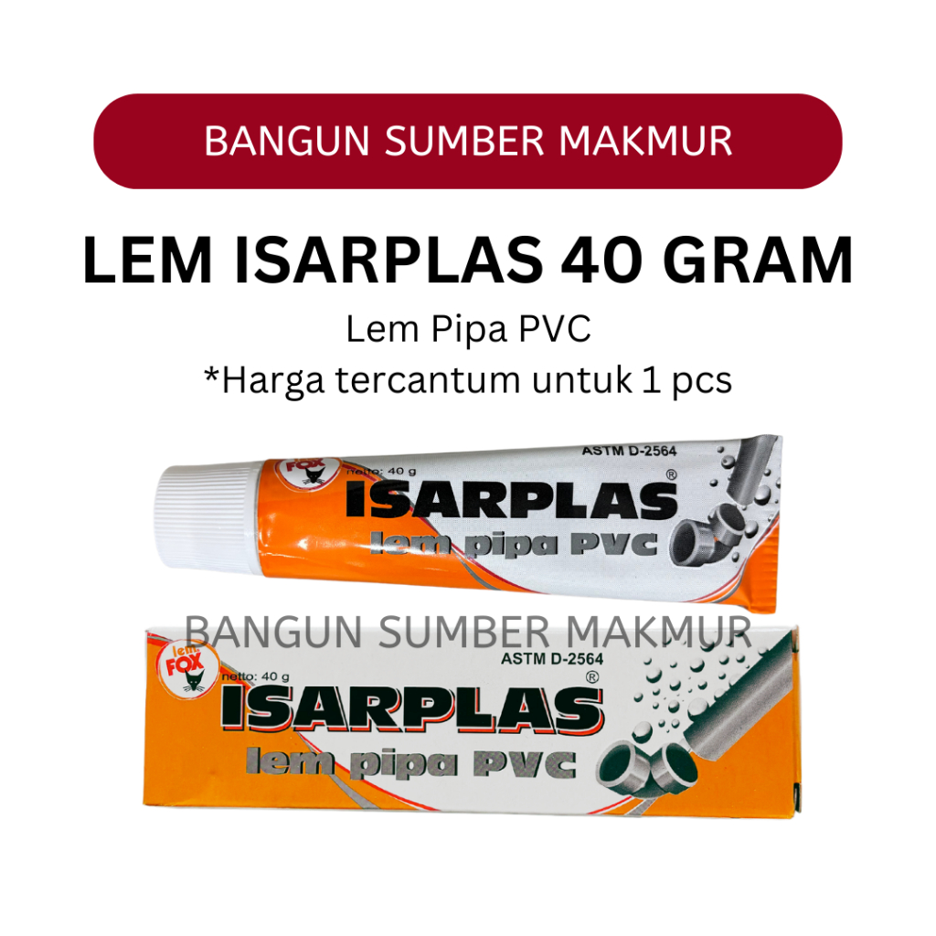 Jual Lem Fox Isarplas Tube 40 Gram/Lem Pipa/Lem Plafon | Shopee Indonesia