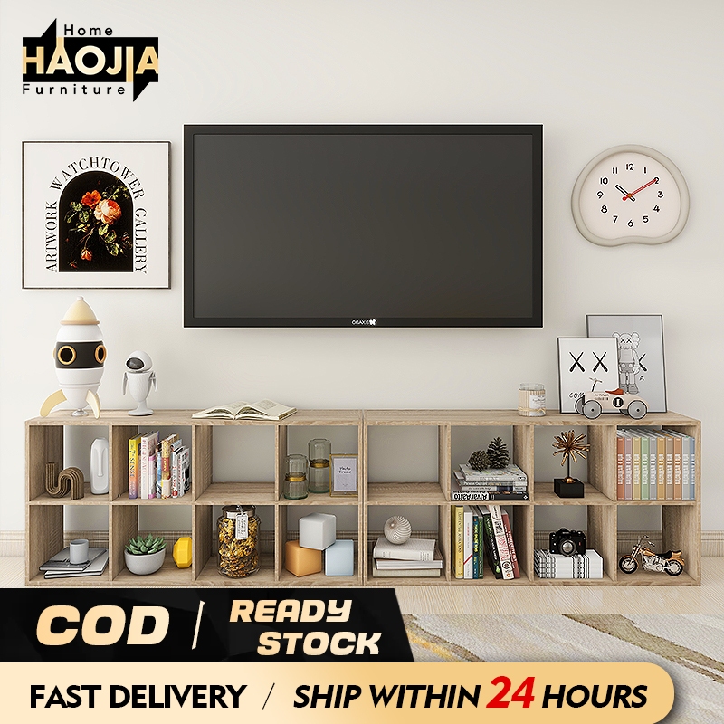 Jual Rak Buku Kayu Minimalis 4-8 Kompartemen Rak Multifungsi Pajangan ...