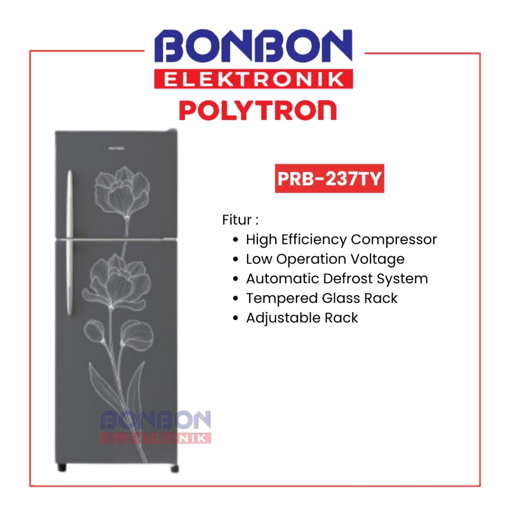 Jual Polytron Kulkas 2 Pintu 186 L PRB 237TY / PRB 237 TY / PRB237TY ...