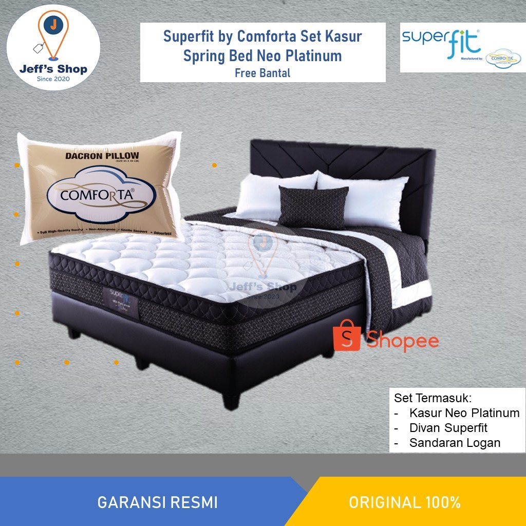 Jual Superfit By Comforta Set Kasur Spring Bed Neo Platinum | Shopee ...