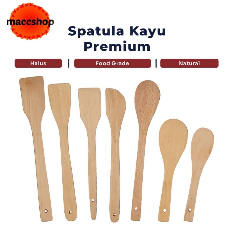 Jual SPATULA KAYU PREMIUM - CENTONG sutil solet irus mahoni wooden ...