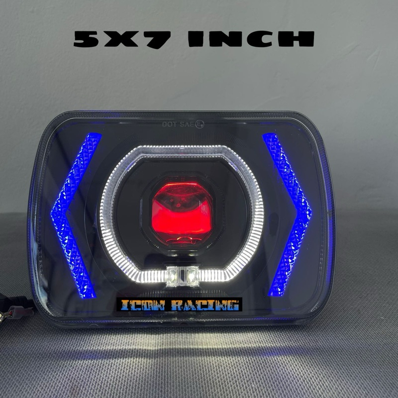 Jual Lampu Utama Biled Projector Original CR7 Headlamp Biled 5x7 inch ...