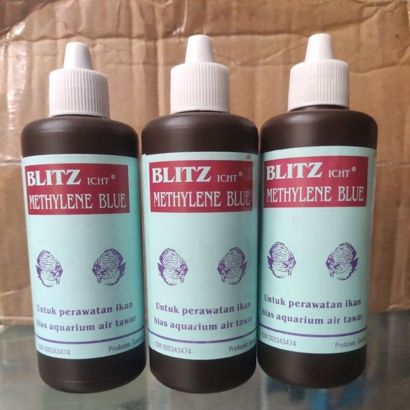 Jual Obat ikan Methylene Blue - Blitz Icht Ich Obat Biru Ikan 100 cc / 100 ml | Shopee Indonesia