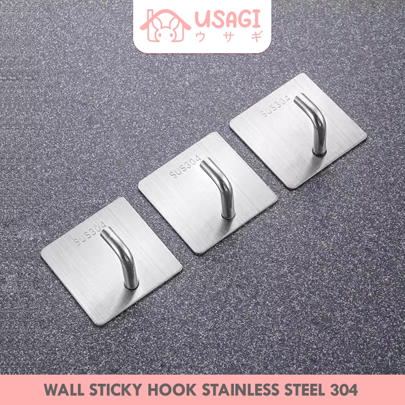 Jual USAGI OFFICIAL - Wall Sticky Hook Stainless Steel 304 / Tempelan ...