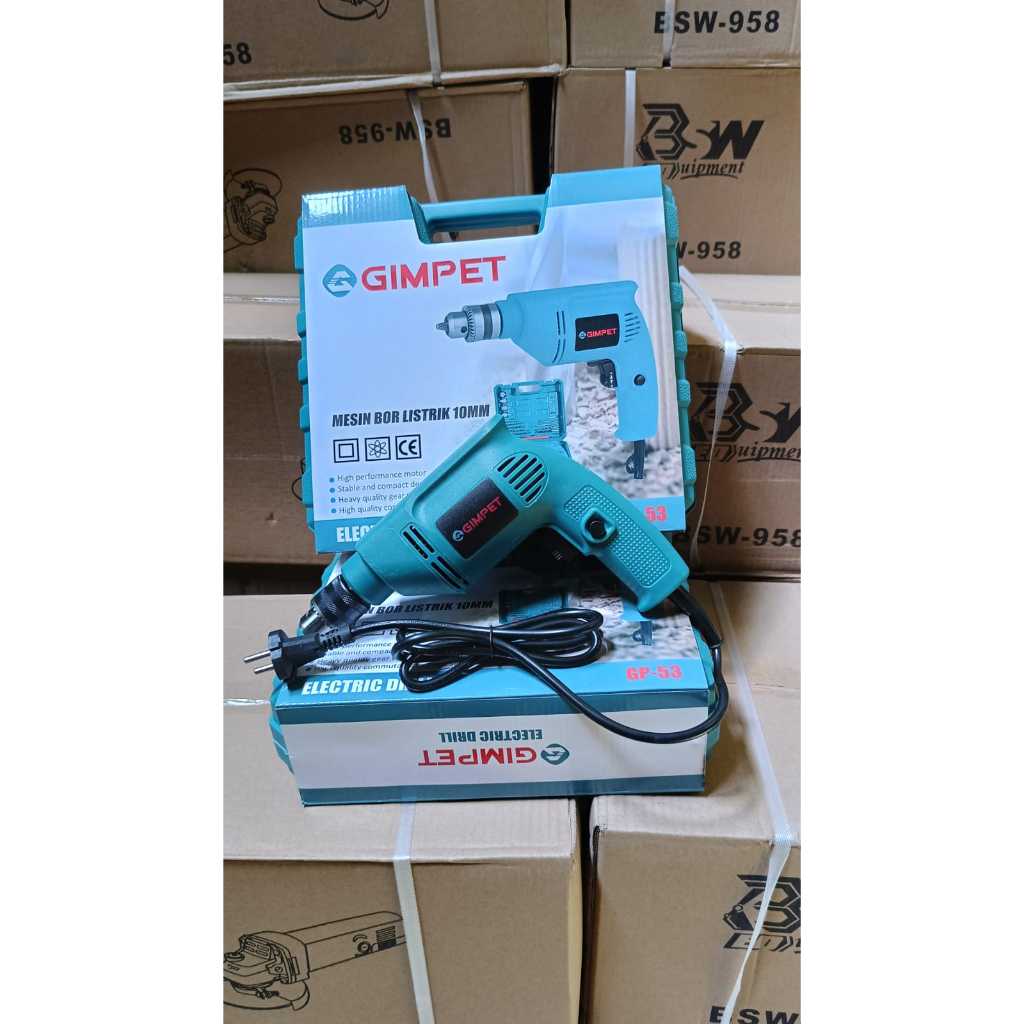 Jual Mesin Bor Electric Drill 10mm Set Koper Listrik GIMPET -53 SET ...