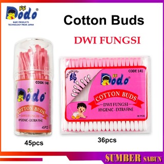 Jual Dodo Cotton Buds Dwi Fungsi Extra Fine Pembersih Telinga 2 Fungsi ...