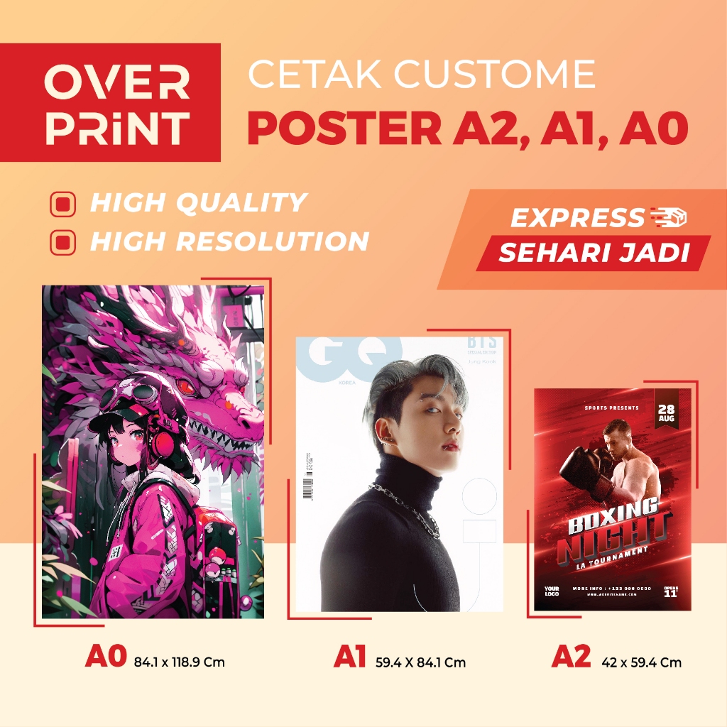 Jual Cetak Poster / Foto KPOP Uk A2, A1, A0 & Custome Size | High Quality | Express SAMEDAY 1 ...
