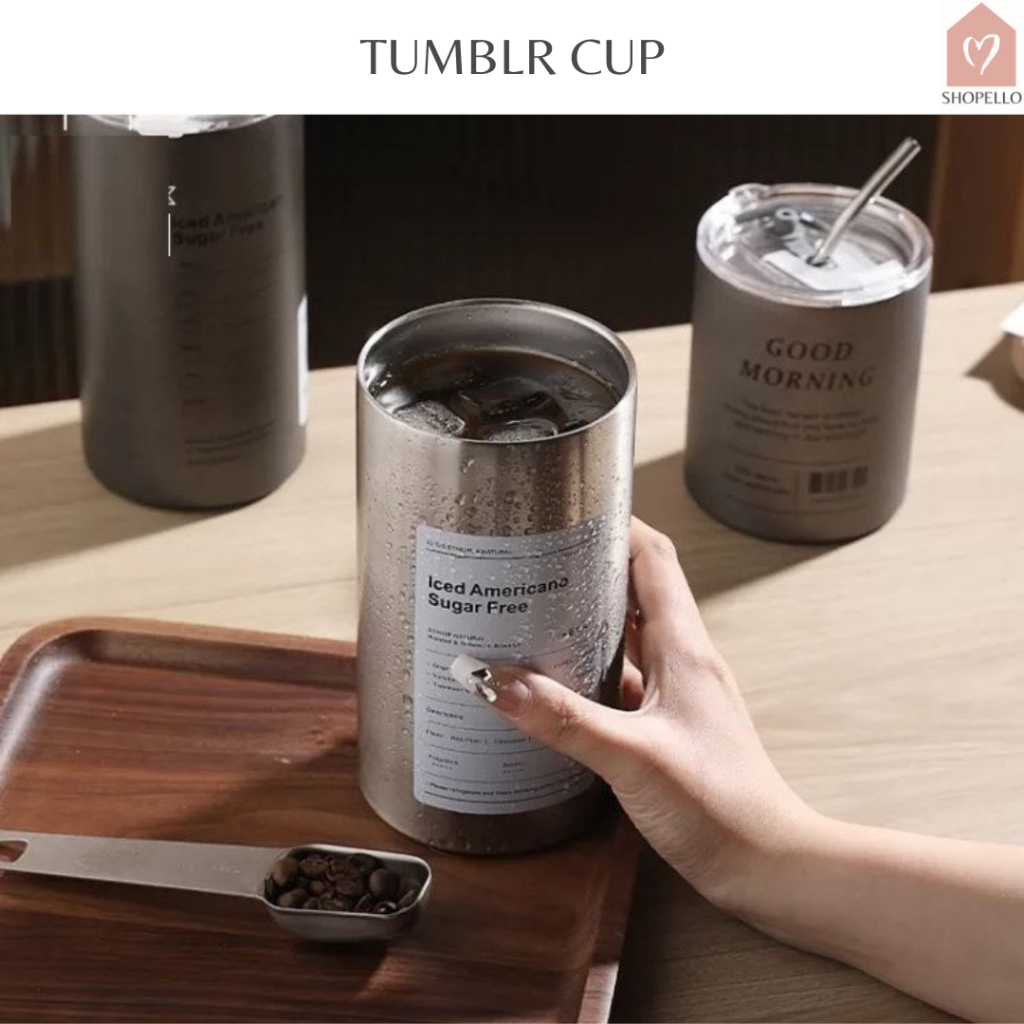 Jual Shopello Tumblr Cup Tumbler Kopi Cangkir Teh Gelas Minum Stainless ...