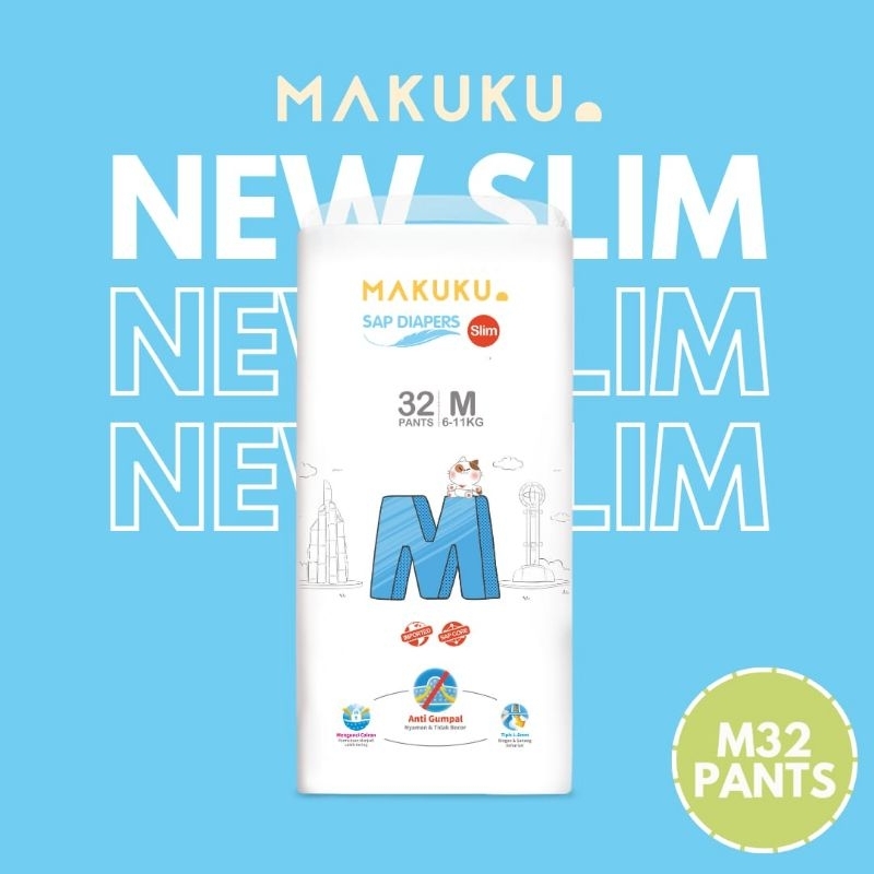 Jual MAKUKU NEW SLIM M32 (6-11kg) | Shopee Indonesia