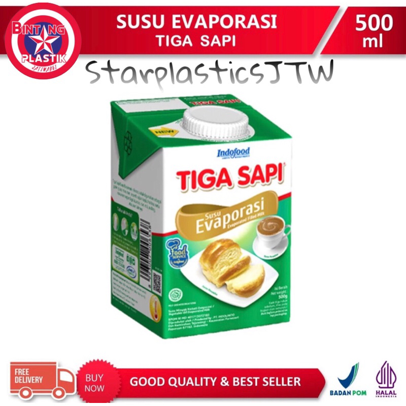 Jual PASTI ENAK!! Susu Evaporasi 3 Tiga sapi 500gr / EVAPORATED Milk by ...
