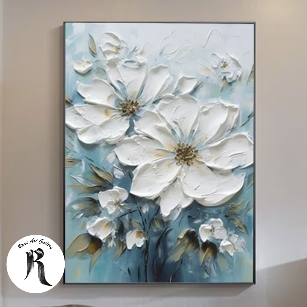 Jual lukisan kanvas bunga - lukisan minimalis - lukisan plus frame ...