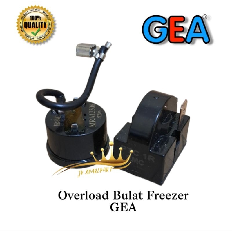 Jual [COD] Relay Ptc + Overload Bulat Freezer GEA / Overload Bulat GEA ...