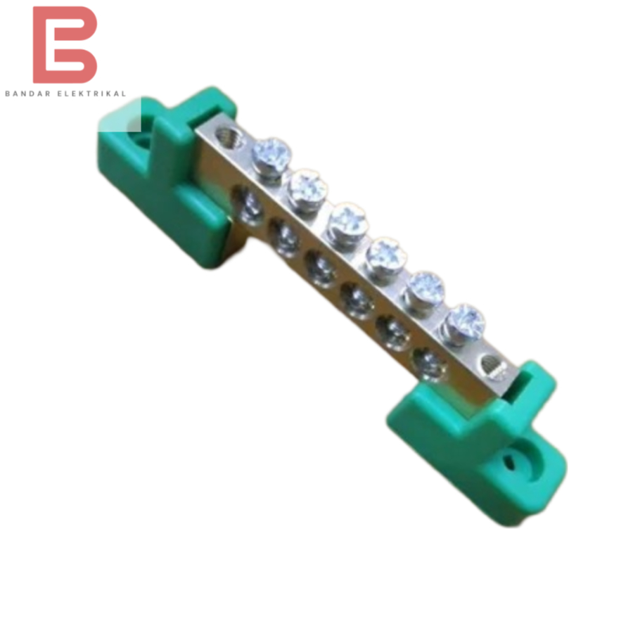 Jual Terminal Block Grounding T001-0609/6 6 POLE M4 Gronding MERK FORT ...